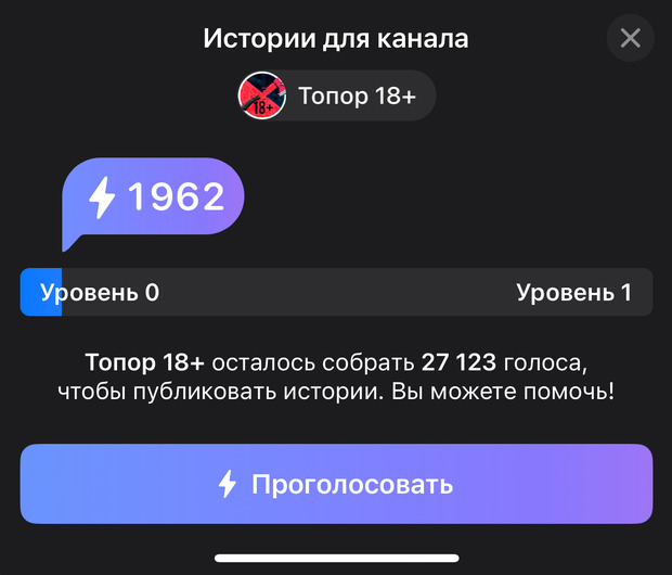 Телеграм-шоу «Голос»: крупнейшие каналы не могут собрать бусты для публикации сториз в Telegram ...